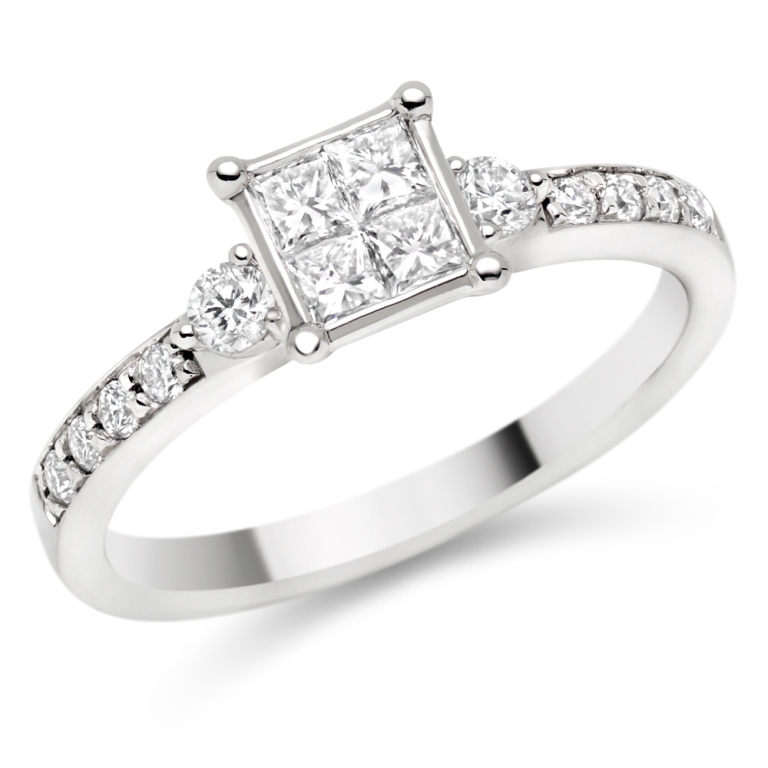 Cluster Engagement Rings For Those Who Are On A Budget
