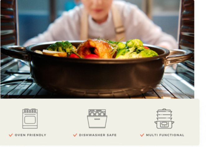 AirTaste Cookware -Unique Air-Layer Technology For Healthy Food